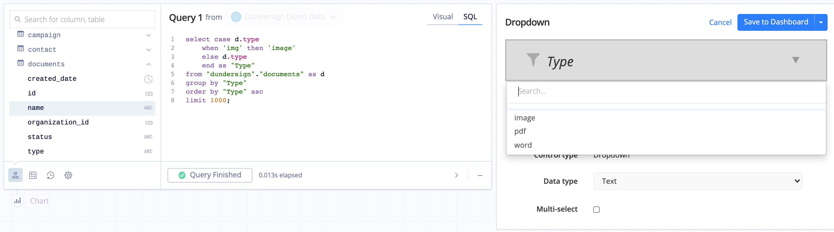 Use CASE Statements With Dropdowns Chartio Documentation
