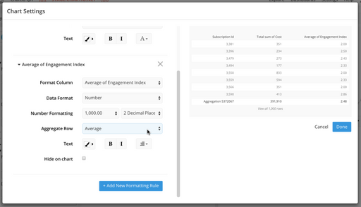 Chartio Faqs Customization Of Table Chart Settings